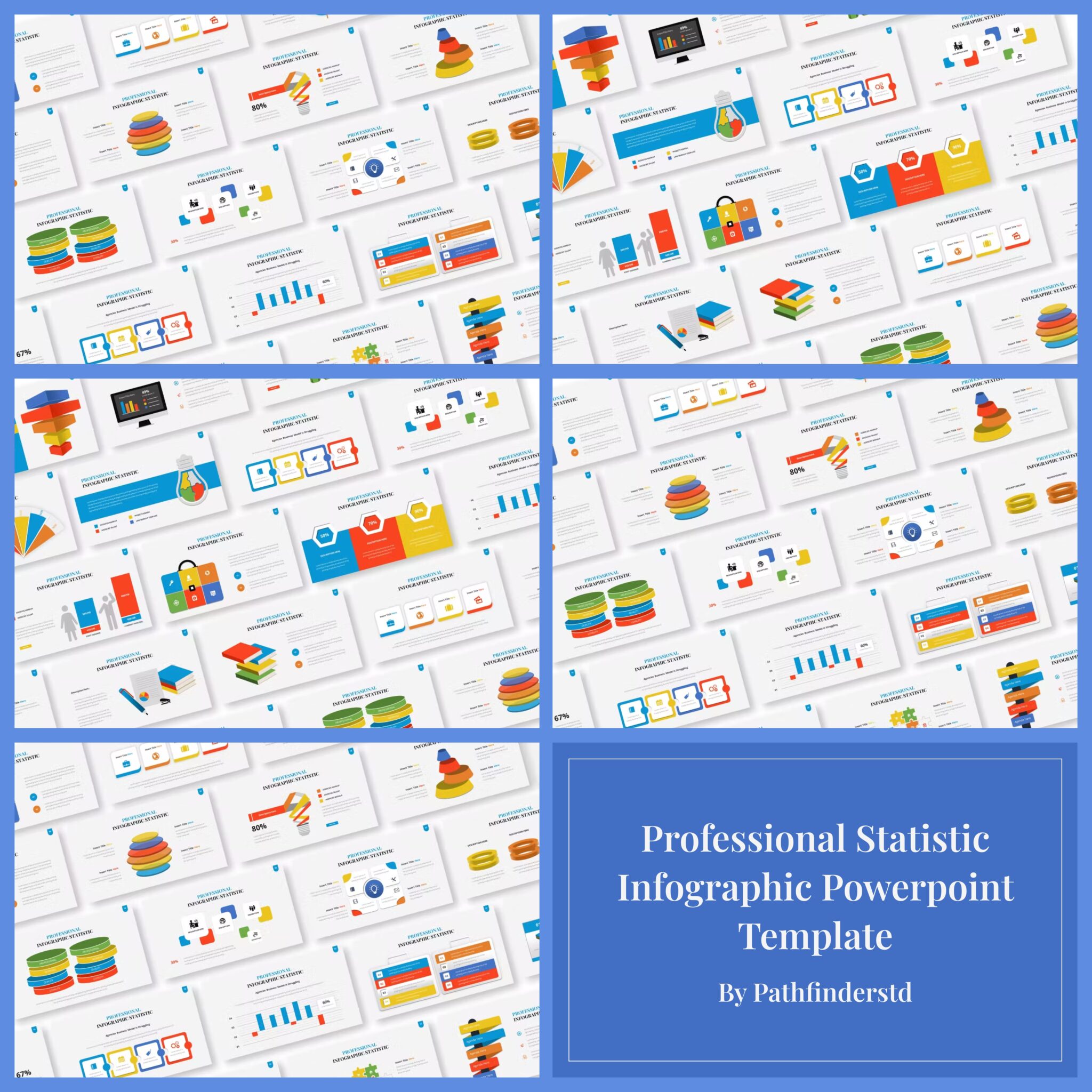 Statistic Infographic Powerpoint Template – MasterBundles