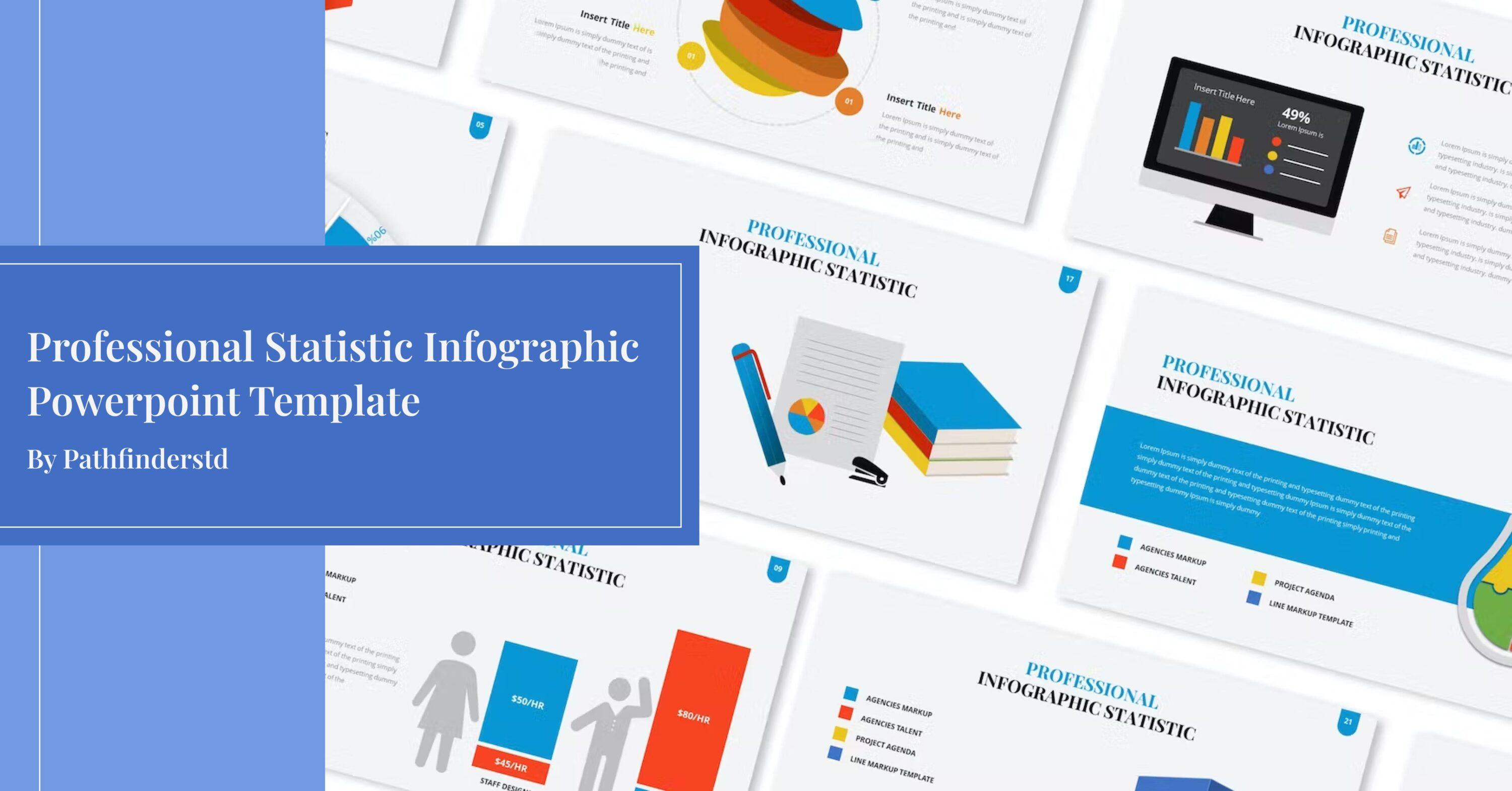 Professional Statistic Infographic PowerPoint Template – MasterBundles
