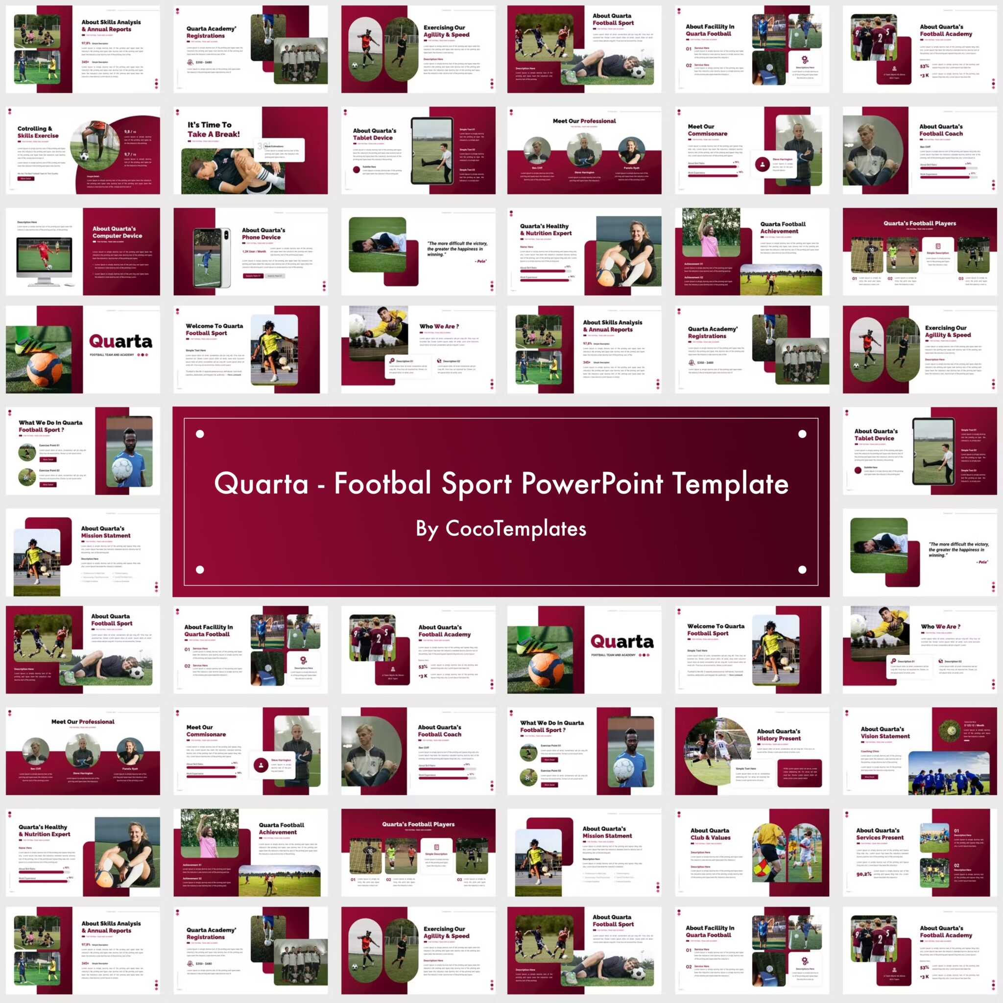 Quarta - Football Sport PowerPoint Template – MasterBundles