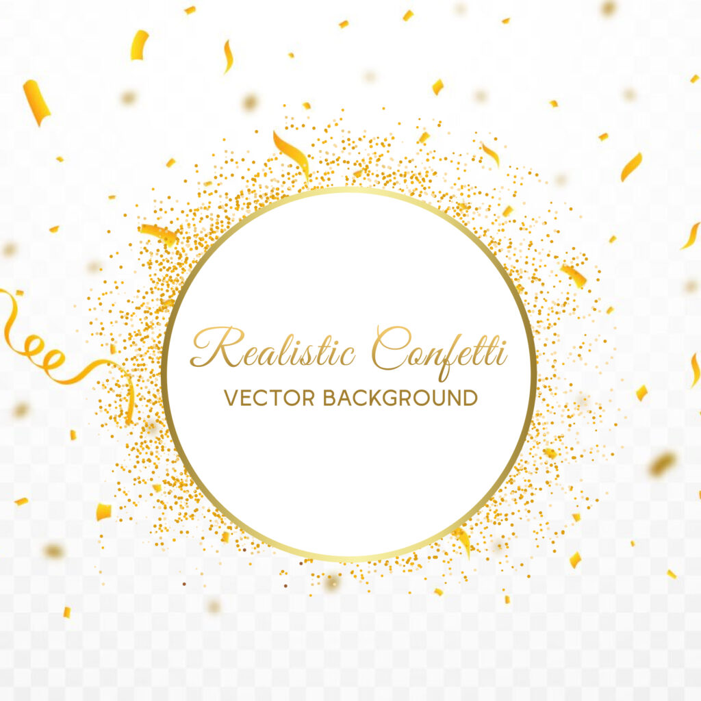 Realistic Confetti Vector Background – MasterBundles