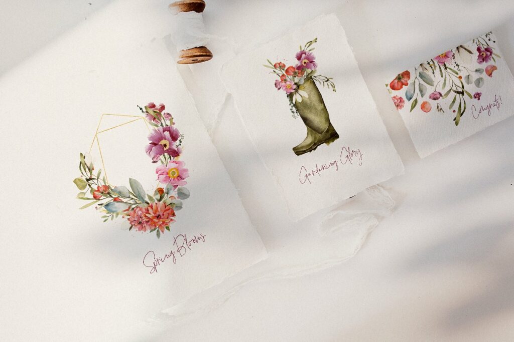 Rosey Valentine Watercolor Set – MasterBundles