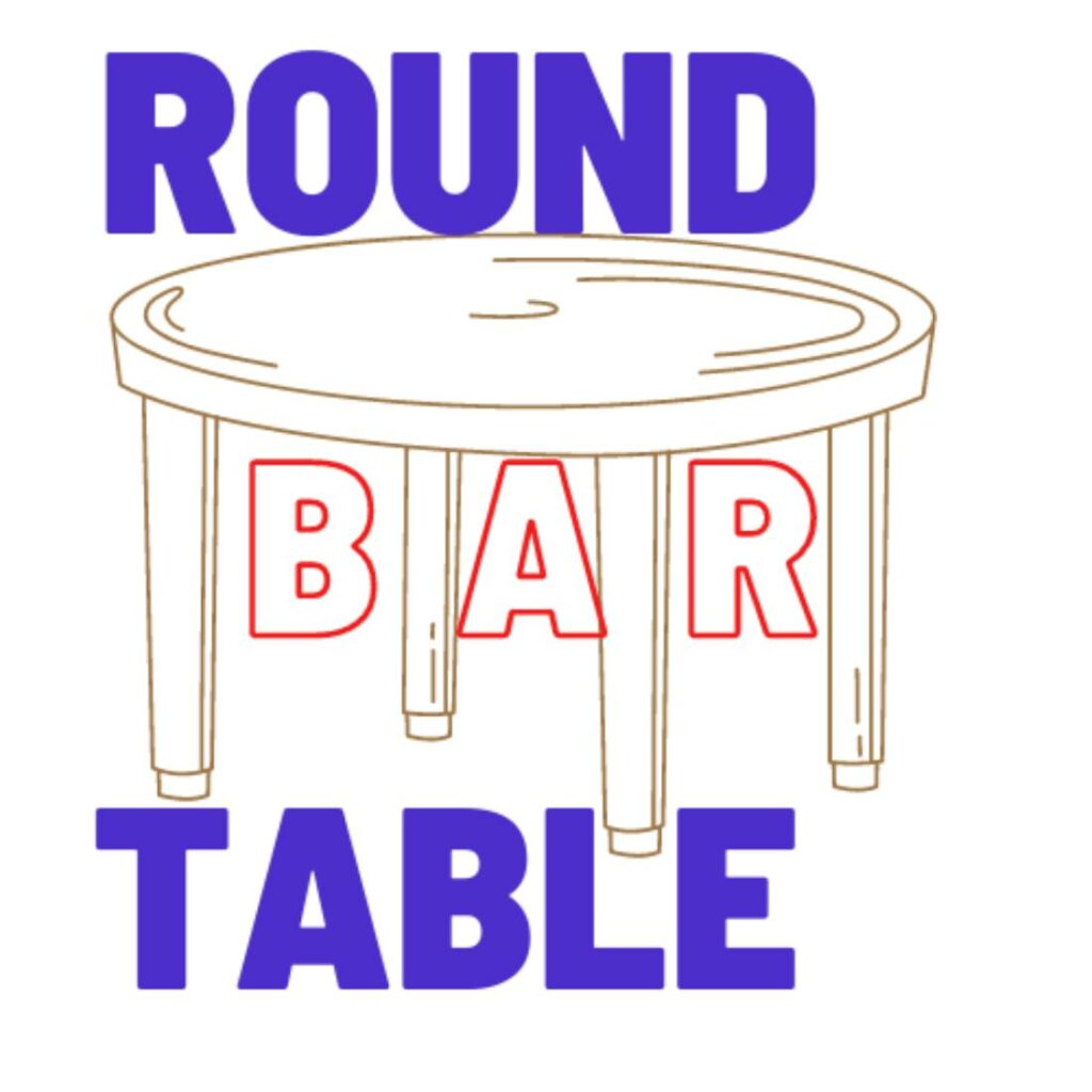 Round Table Bar Logo Design - MasterBundles