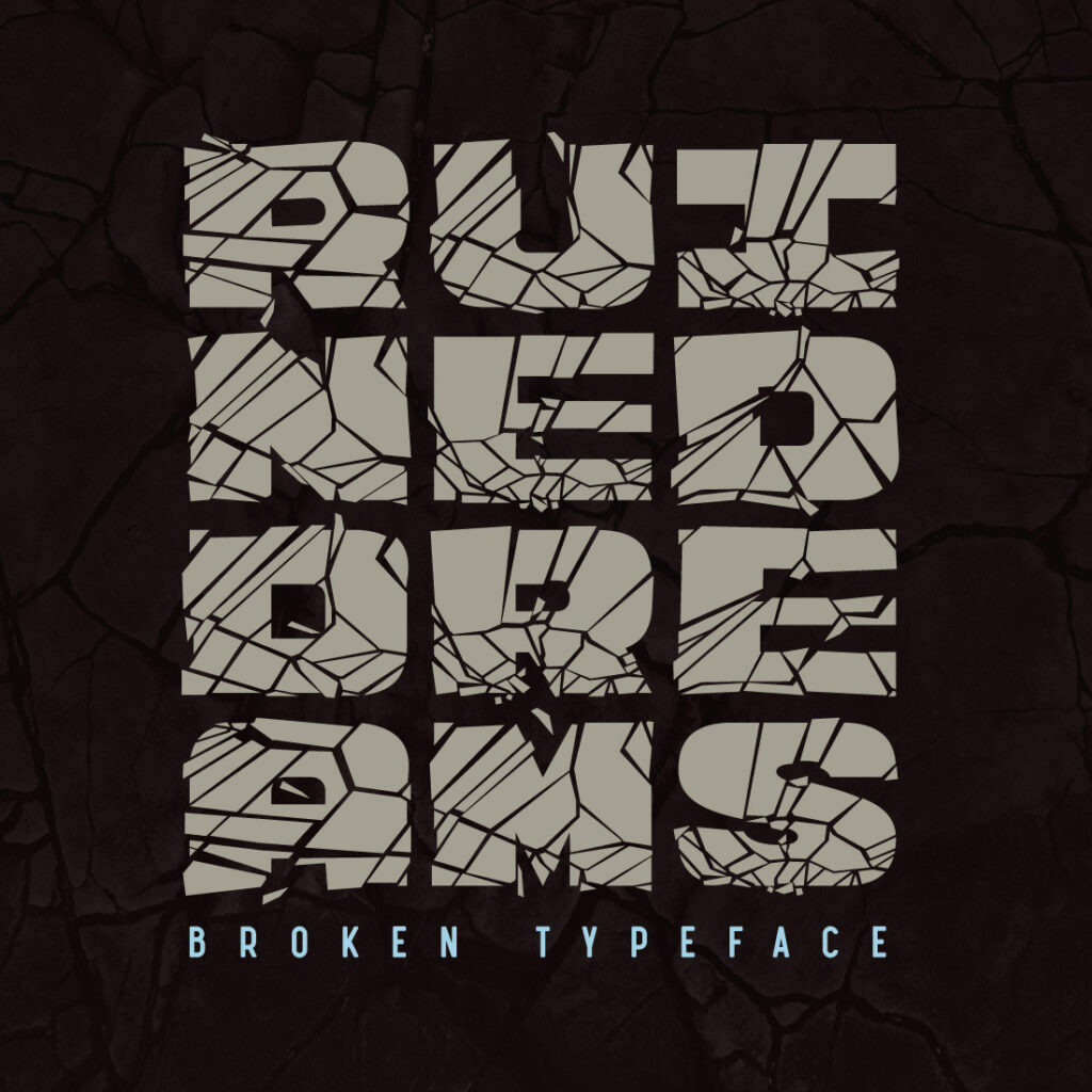 Ruined Dreams Broken Font Design - MasterBundles