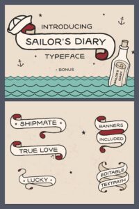 Sailors Diary Tattoo Style Font – MasterBundles