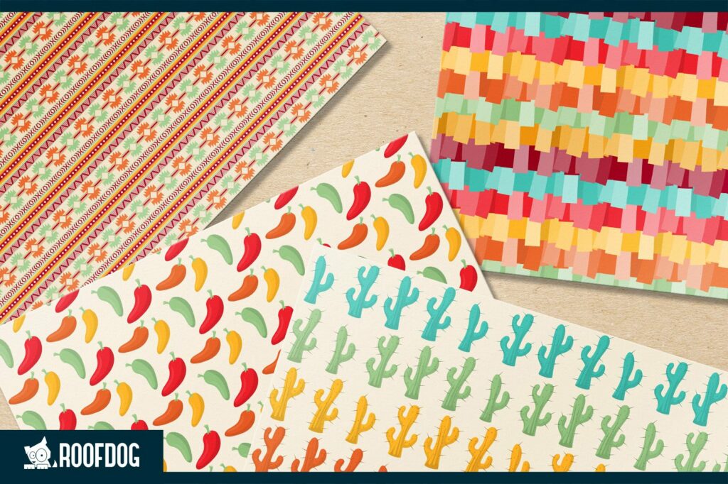 Cinco de Mayo Themed Digital Papers – MasterBundles