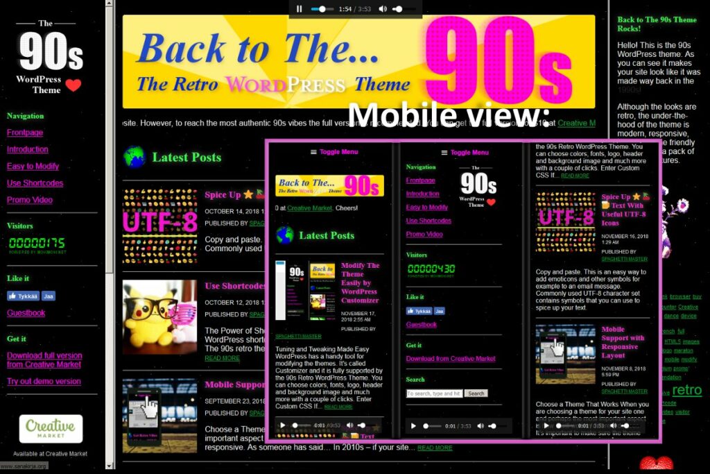 Back to The 90s – Retro WP Theme – MasterBundles