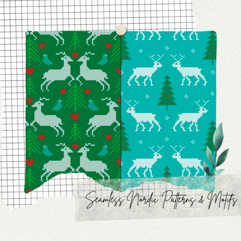 Seamless Christmas Digital Pattern Design - MasterBundles