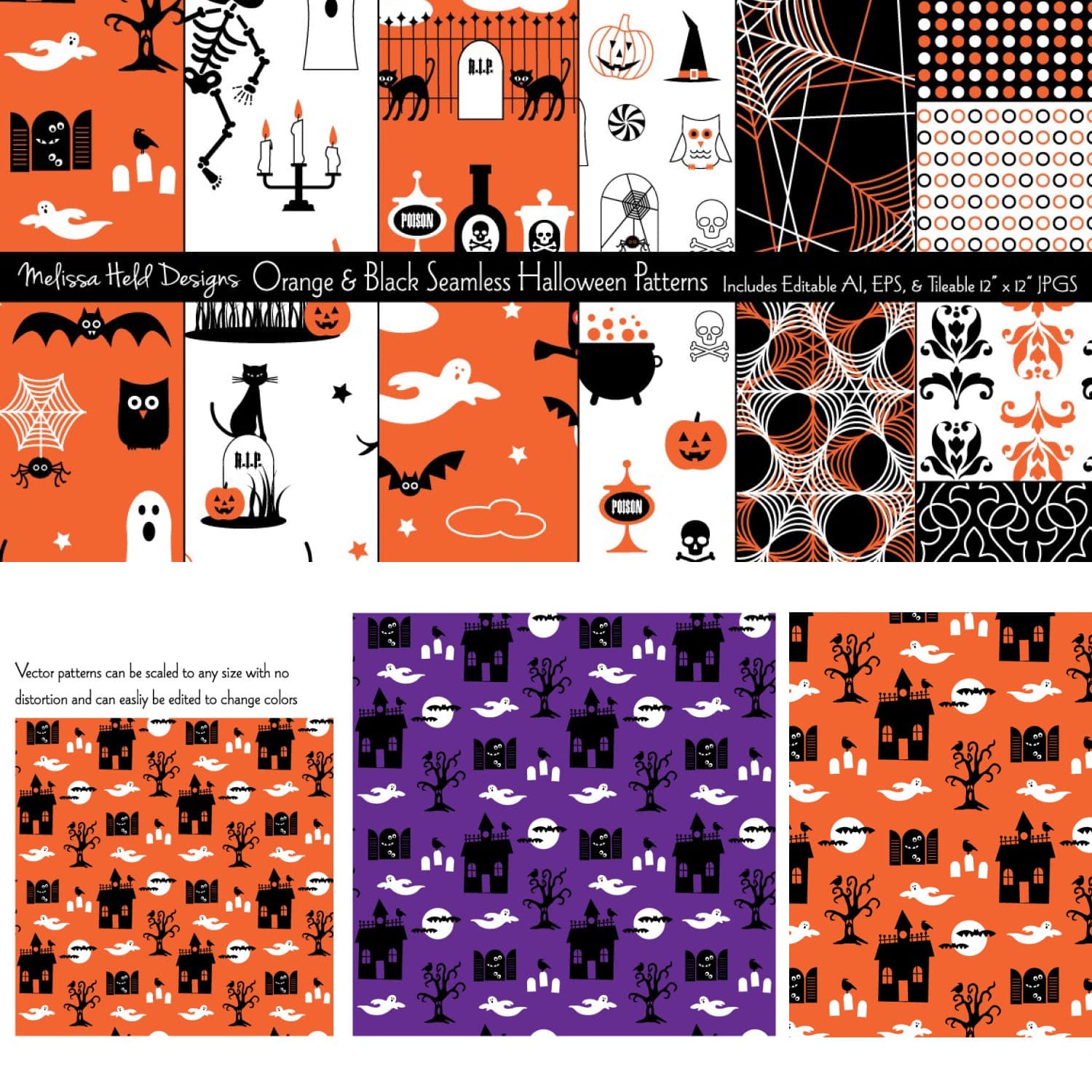 16 Halloween Digital Papers & Patterns | MasterBundles