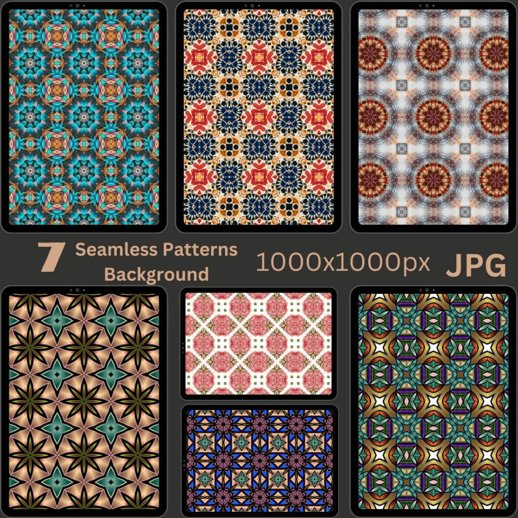 7 Seamless Patterns Background - MasterBundles