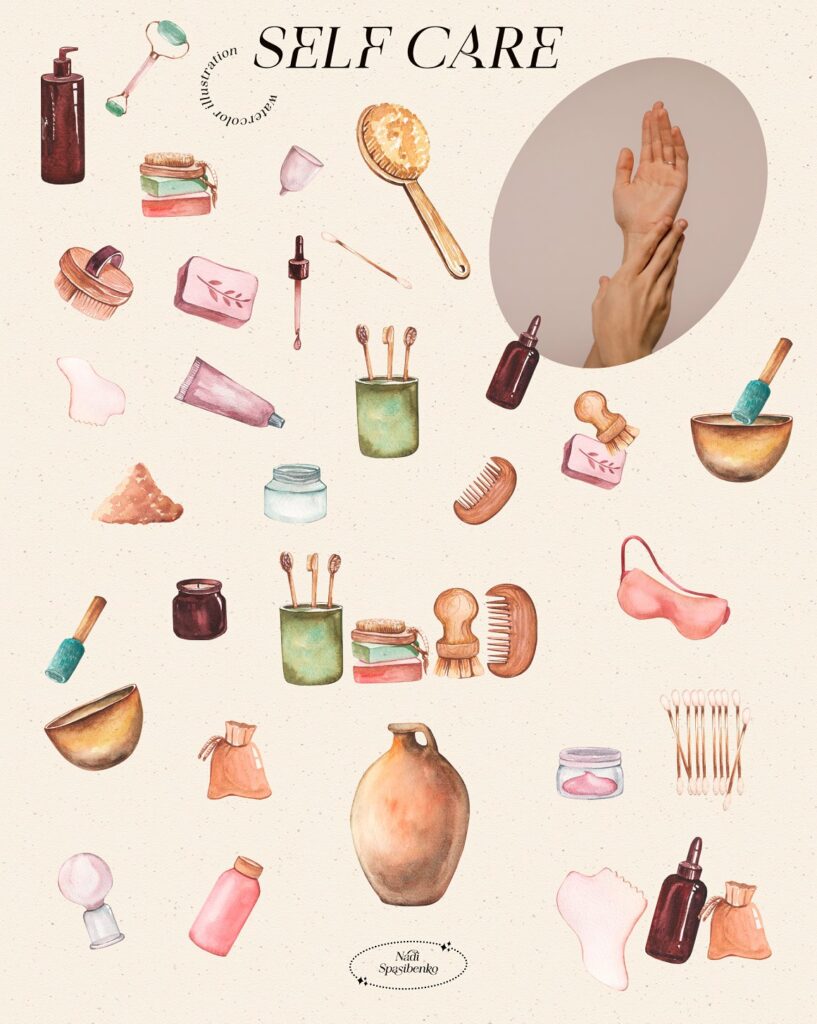 Watercolor Self-Care & Home – MasterBundles