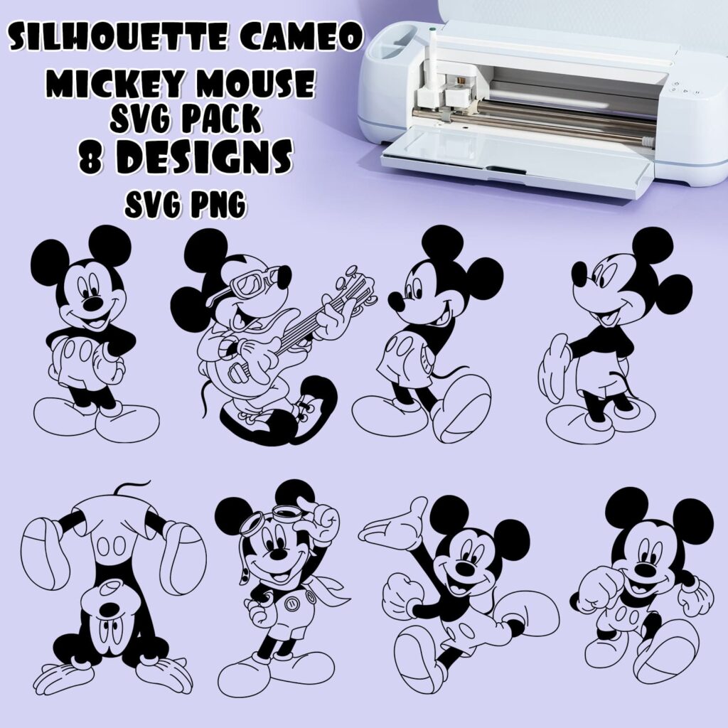Silhouette Cameo Mickey Mouse SVG – MasterBundles