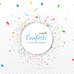 Simple Confetti Vector Party Element – MasterBundles