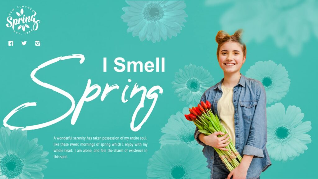 Smell Spring PowerPoint Template – MasterBundles