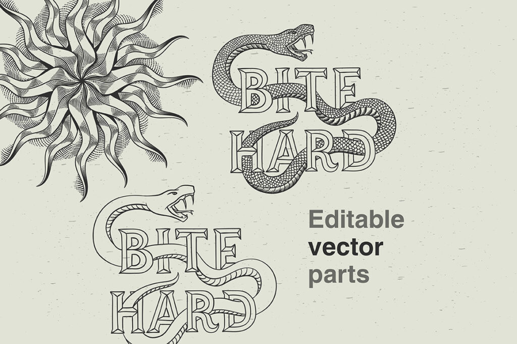Snake Design Illustration - MasterBundles