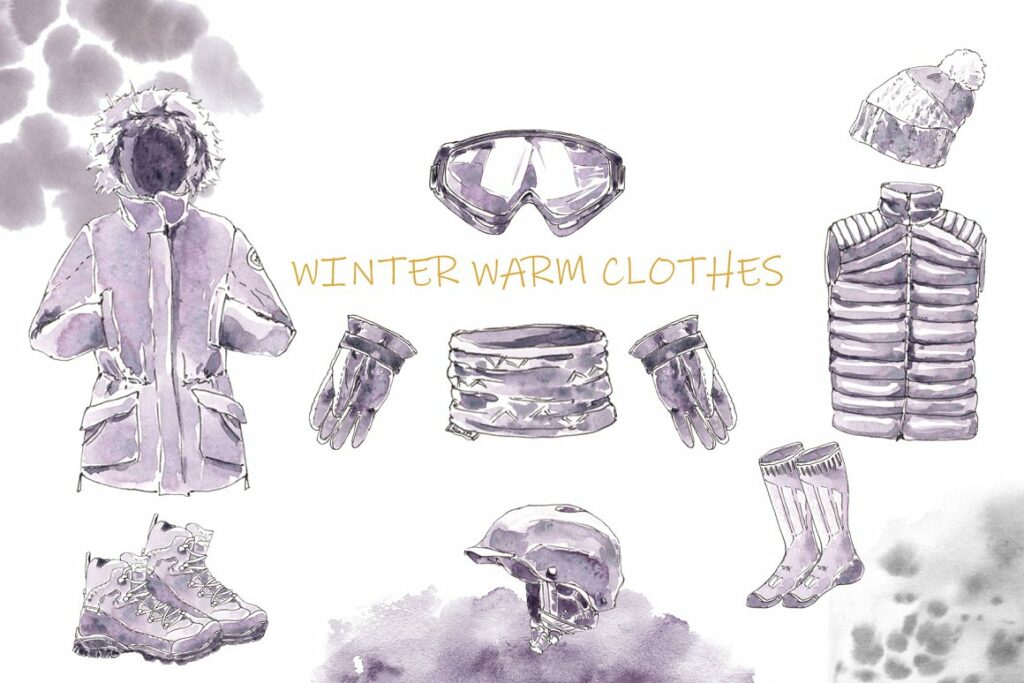 Winter Activities Watercolor Set – MasterBundles