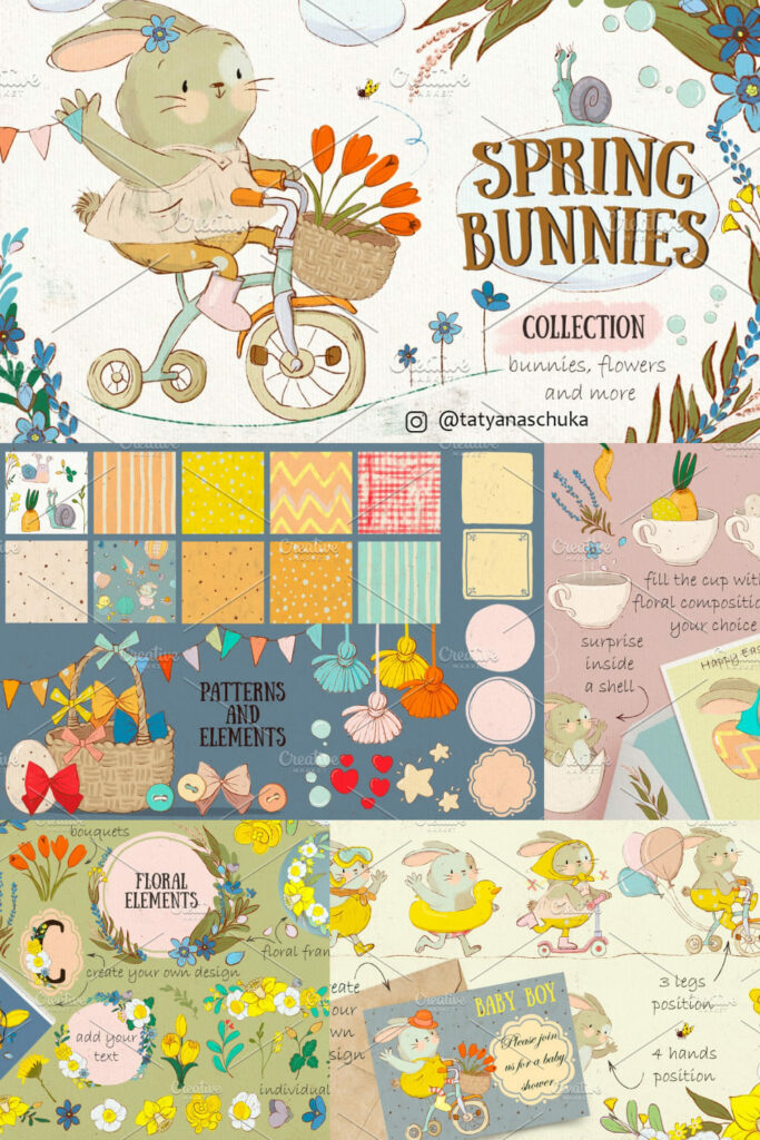 Spring Bunnies – MasterBundles