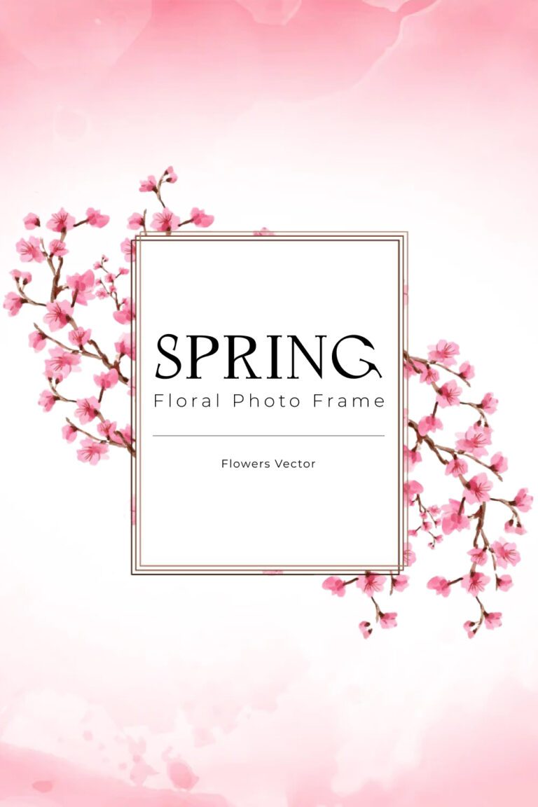 Spring Floral Photo Frame Vector – MasterBundles
