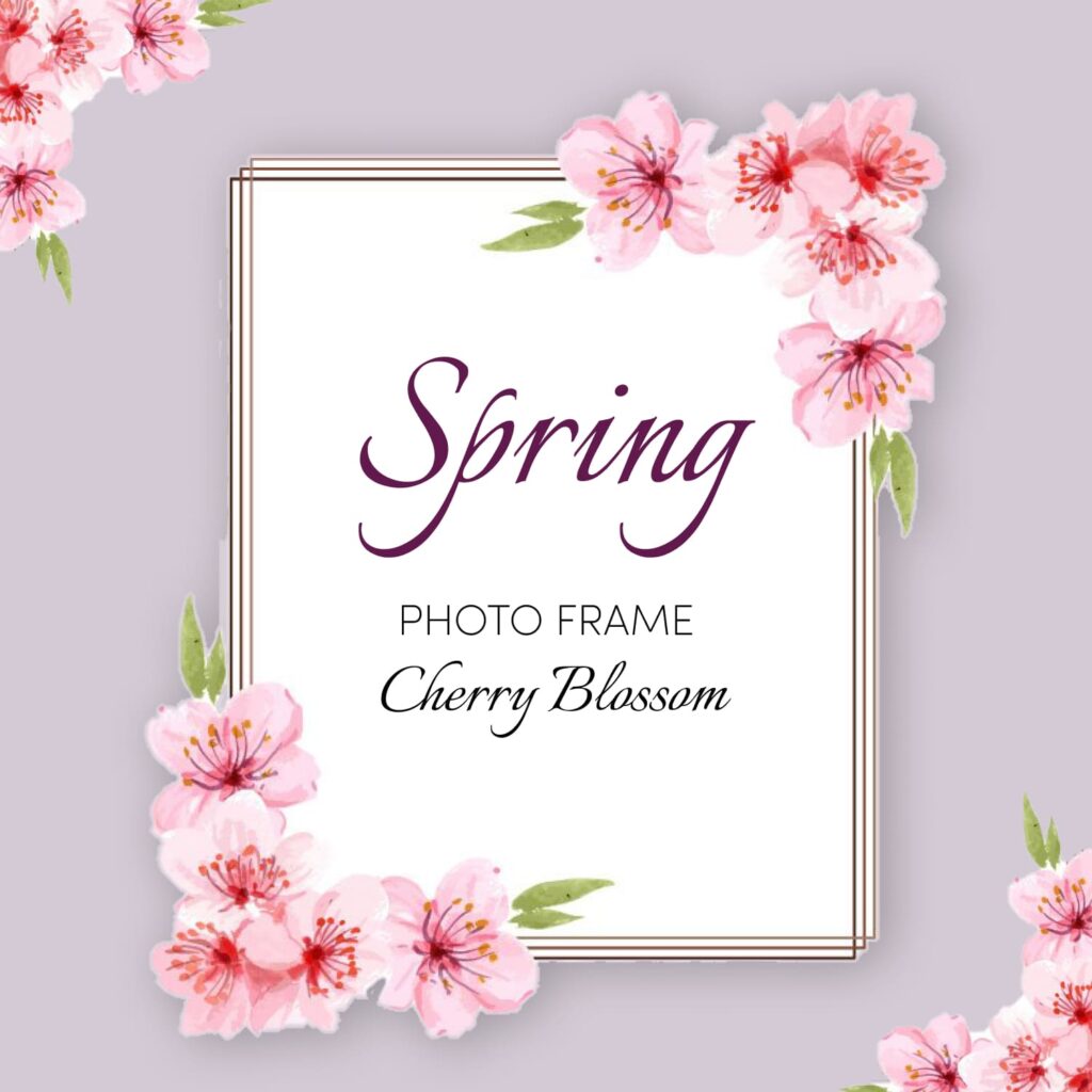 Spring Photo Frame Cherry Blossom – MasterBundles