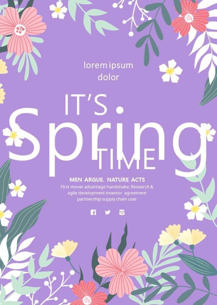 Spring Time Vertical Presentation Template – MasterBundles