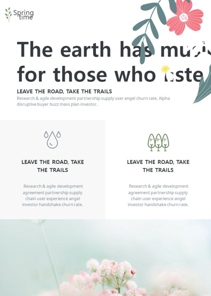 Spring Time Vertical Presentation Template – MasterBundles