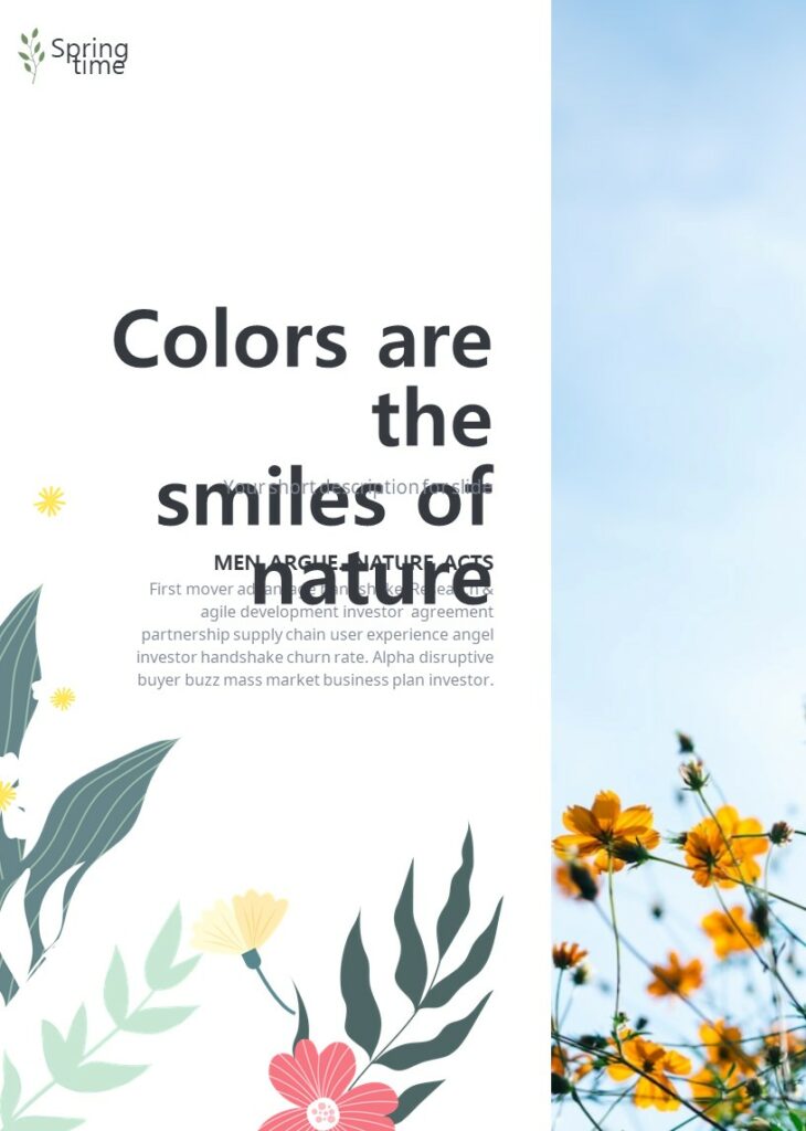 Spring Time Vertical PowerPoint Template – MasterBundles