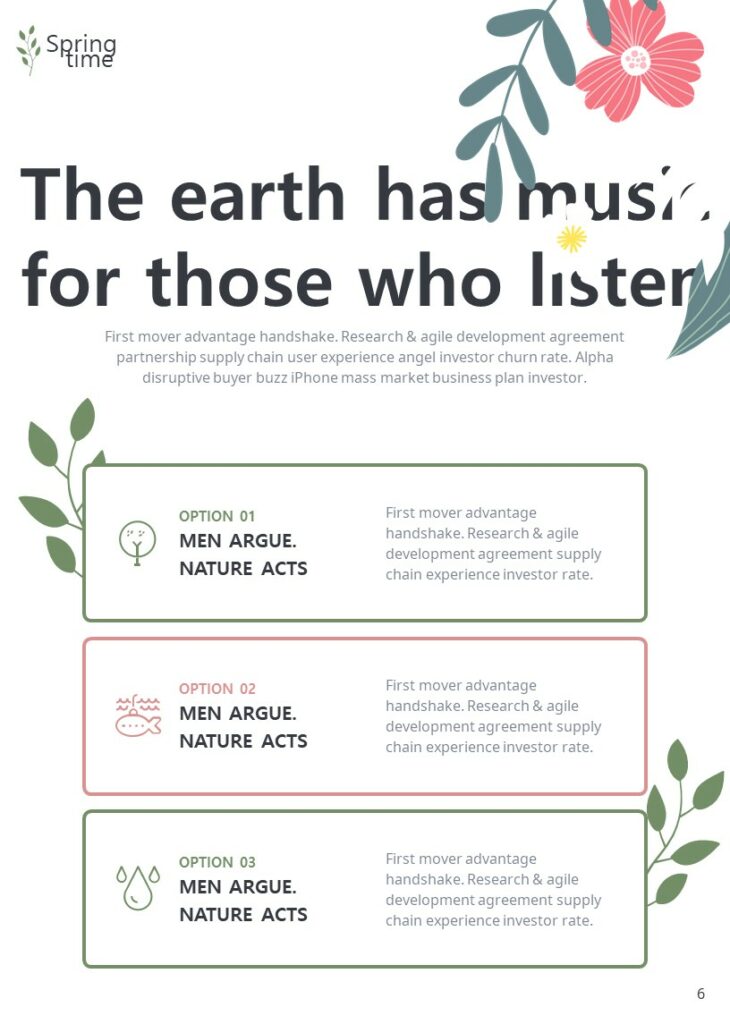 Spring Time Vertical Powerpoint Template Masterbundles