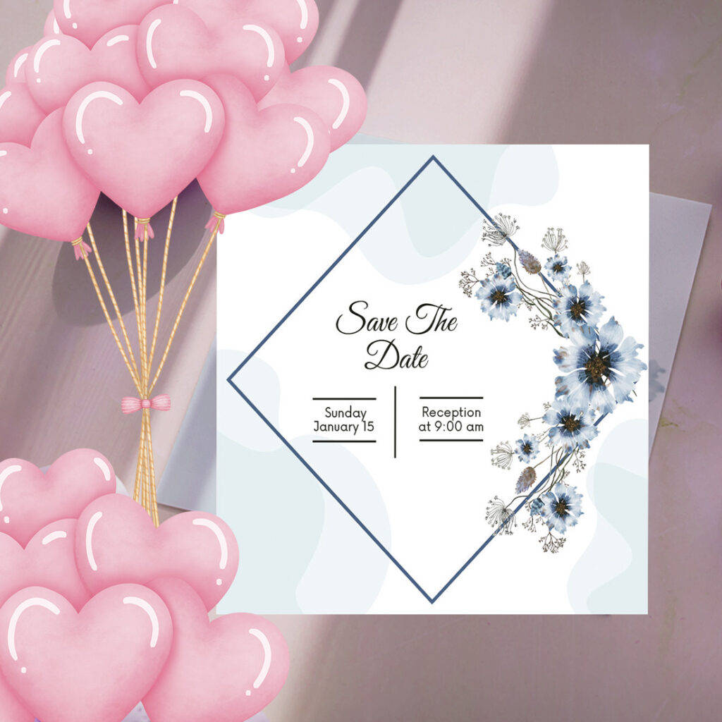 4 In One Luxury Wedding Invitation Card Design Only In $7 | MasterBundles