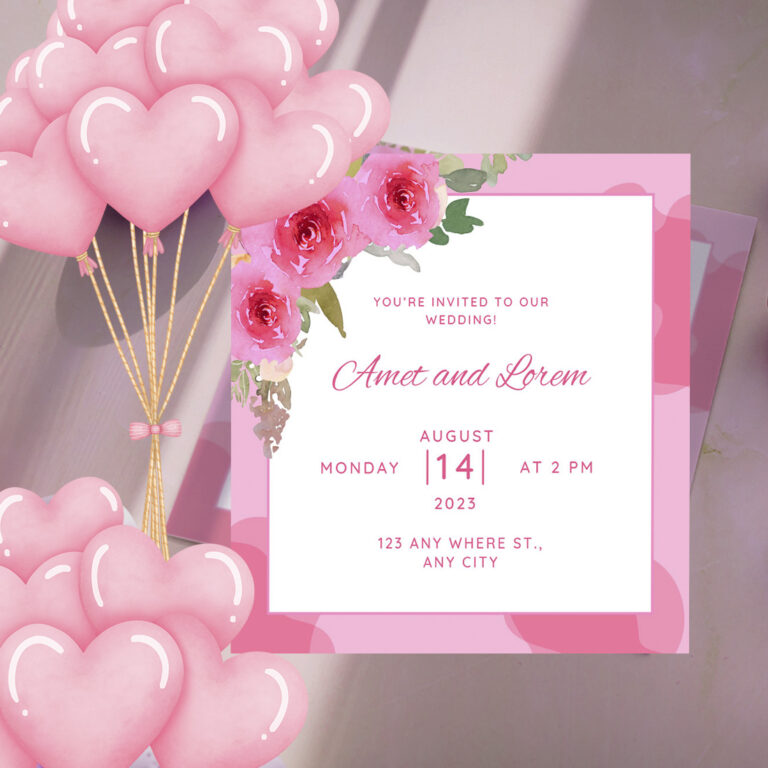 4 In One Luxury Wedding Invitation Card Design Only In $7 | MasterBundles