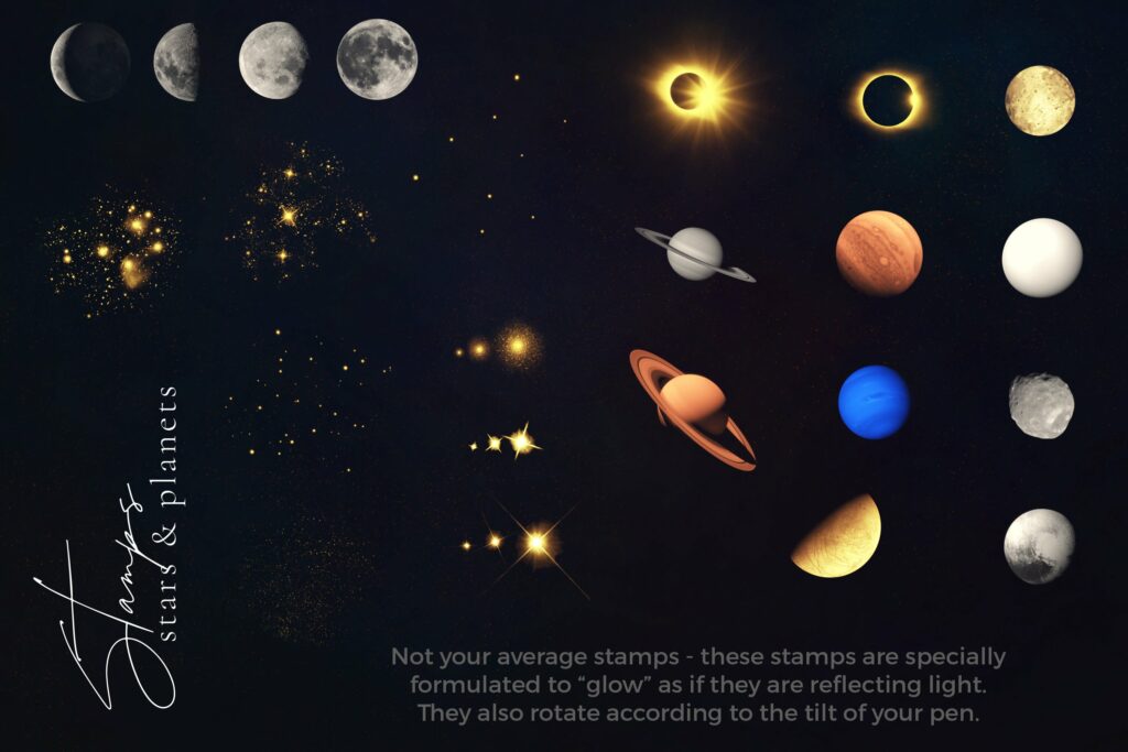 Galaxy Brushes for Procreate – MasterBundles