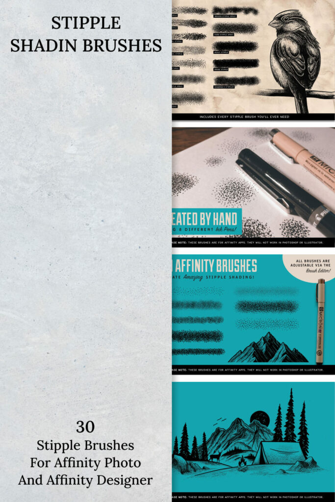 Stipple Shading Brushes for Affinity – MasterBundles