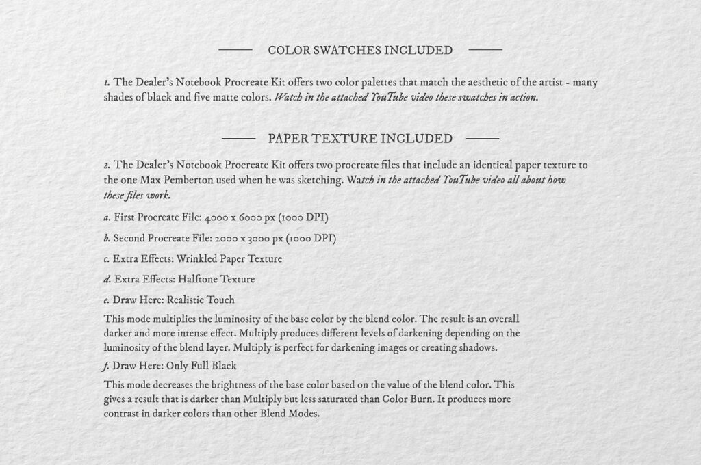 The Dealer's Notebook Procreate Kit – MasterBundles