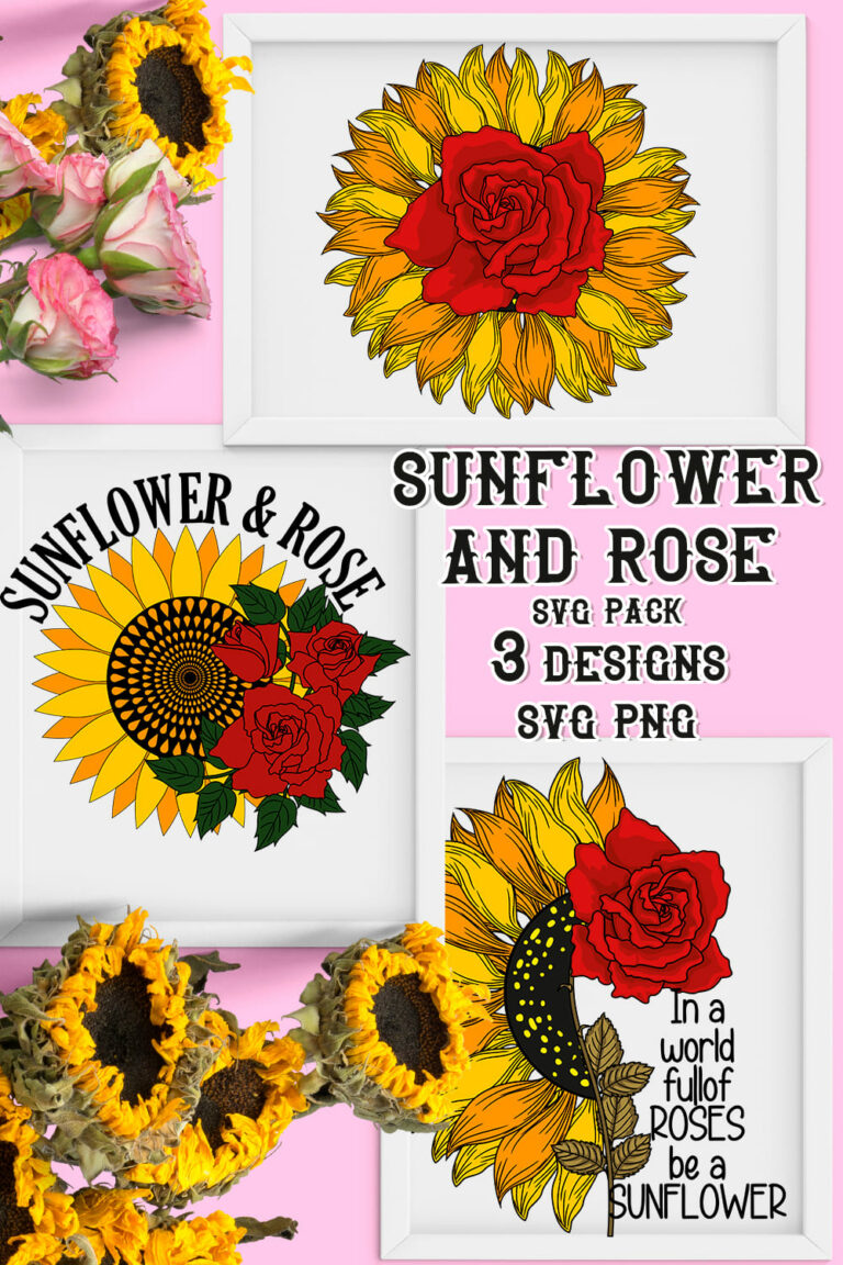 Sunflower And Rose SVG – MasterBundles