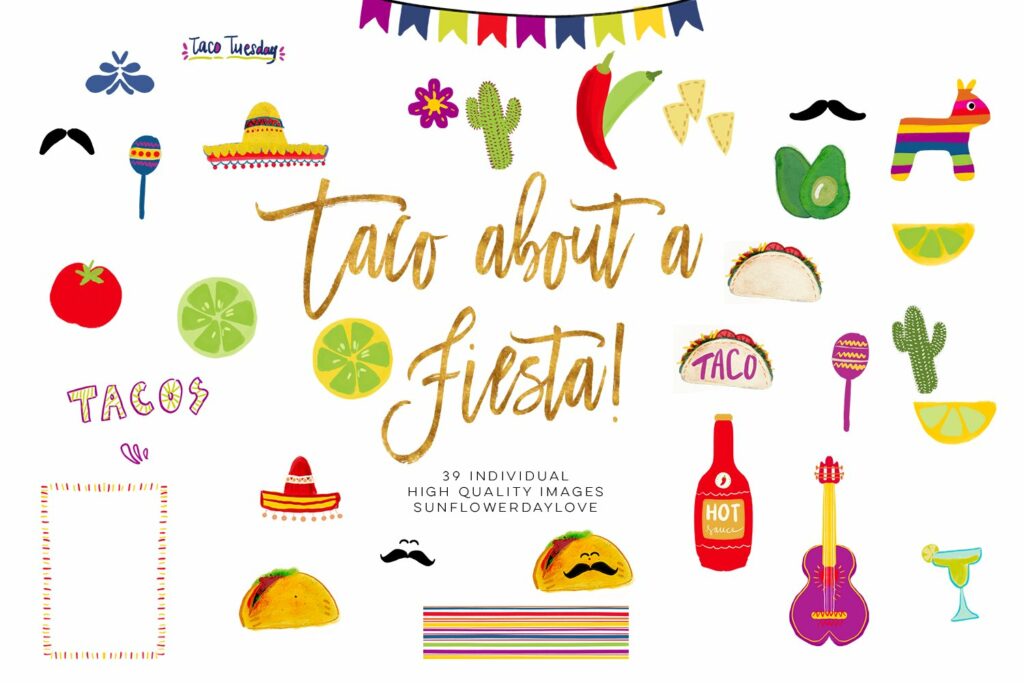 Taco about Fiesta Clipart – MasterBundles