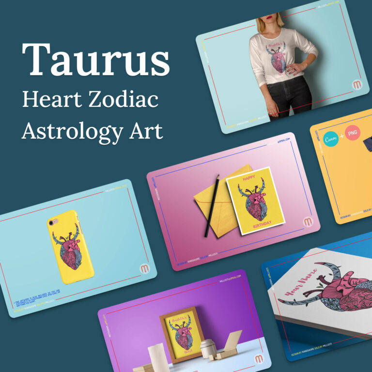 Taurus Heart Zodiac Astrology Art – MasterBundles