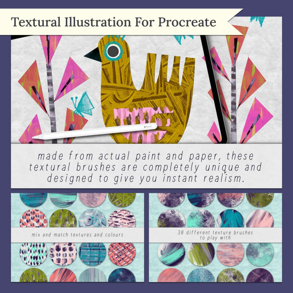 Textural Illustration for Procreate – MasterBundles