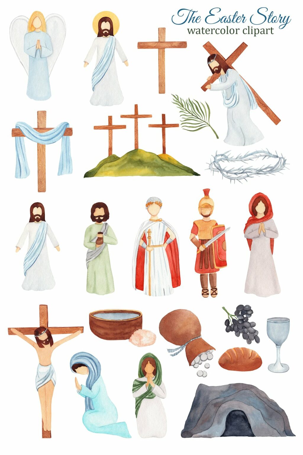 Easter Story Religious Clipart – MasterBundles