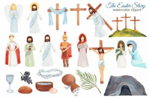 Easter Story Religious Clipart – MasterBundles