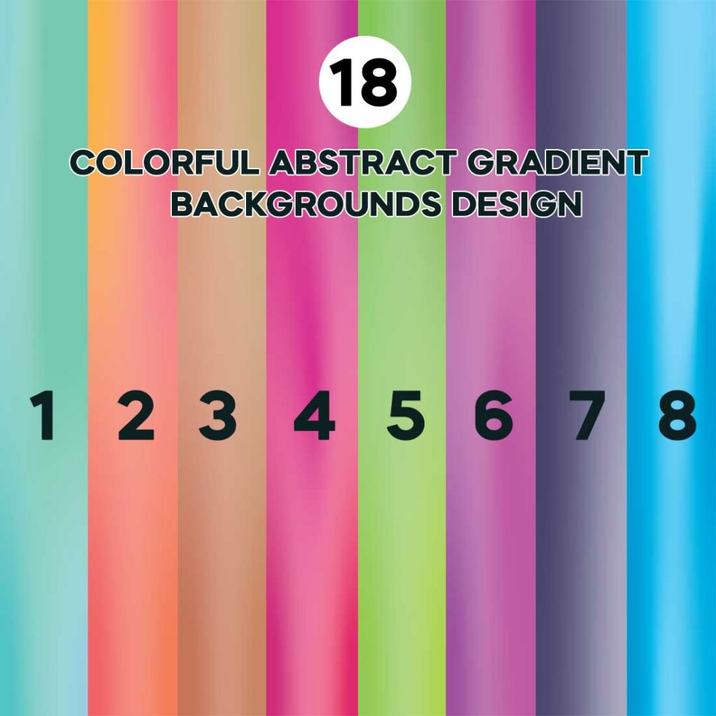 18 Colorful Gradient Backgrounds - MasterBundles