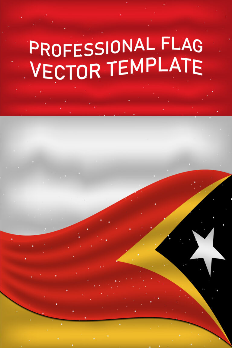 Timor Leste Flag Professional Vector Illustration - MasterBundles