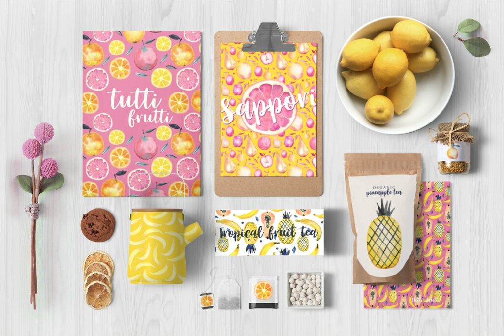 Tutti Frutti Watercolor Set – MasterBundles
