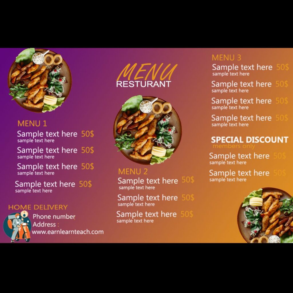 Restaurant Food Menu Template Design - MasterBundles