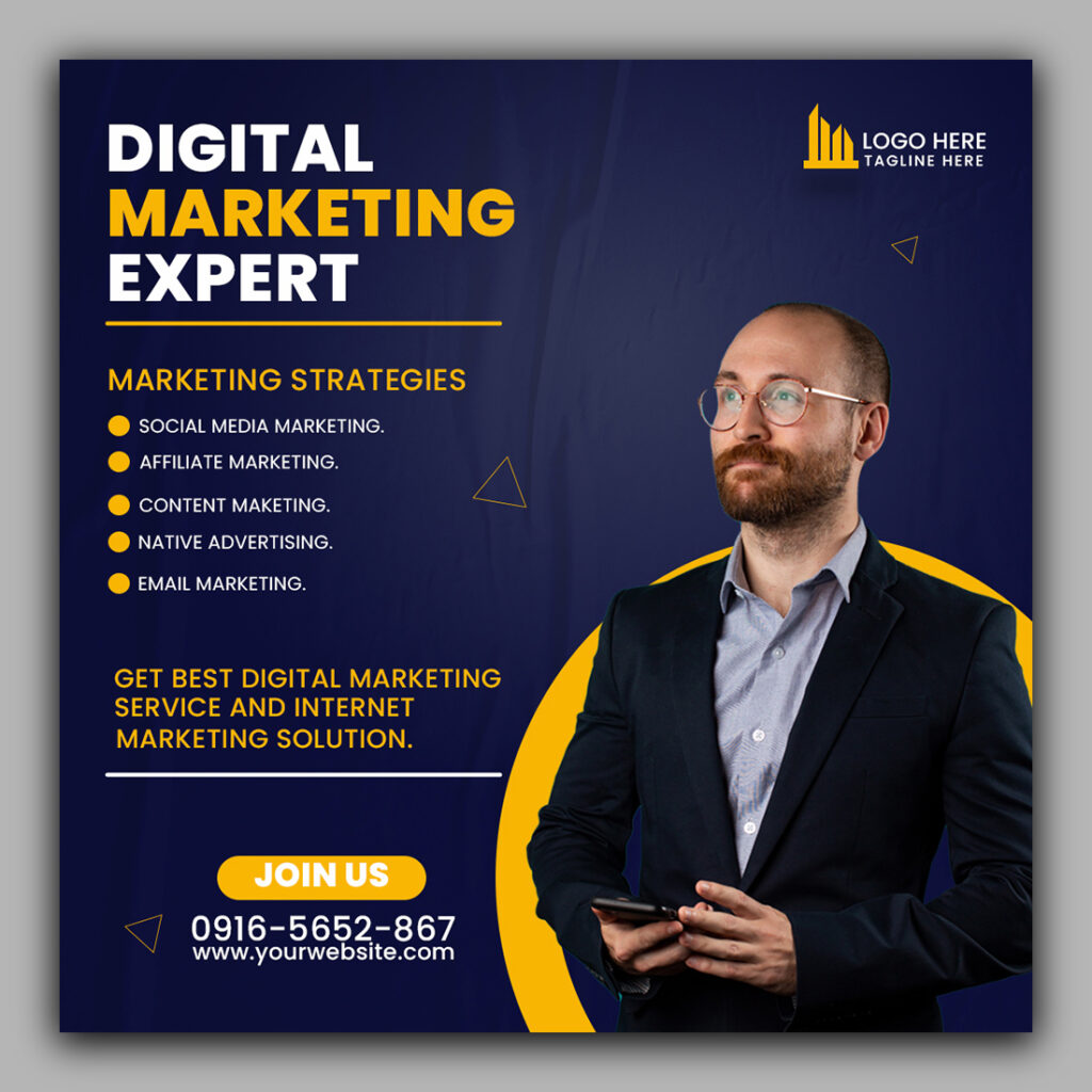 DIGITAL MARKETING POST FOR SOCIAL MEDIA - MasterBundles