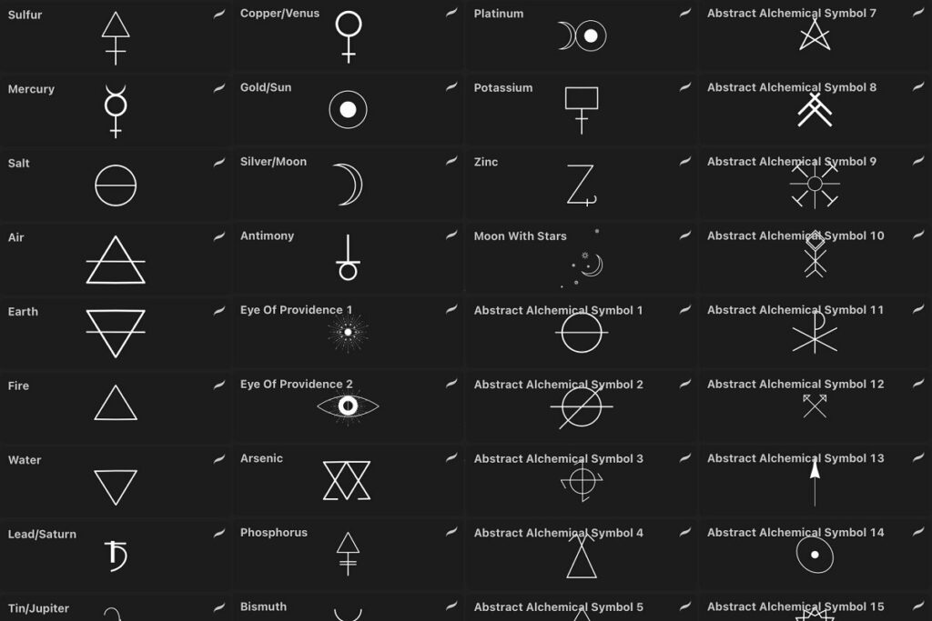 Alchemist Stamp Brushes PS/Procreate – MasterBundles