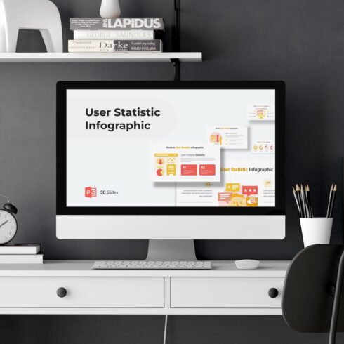 User Statistic Infographic Presentation Powerpoint – MasterBundles