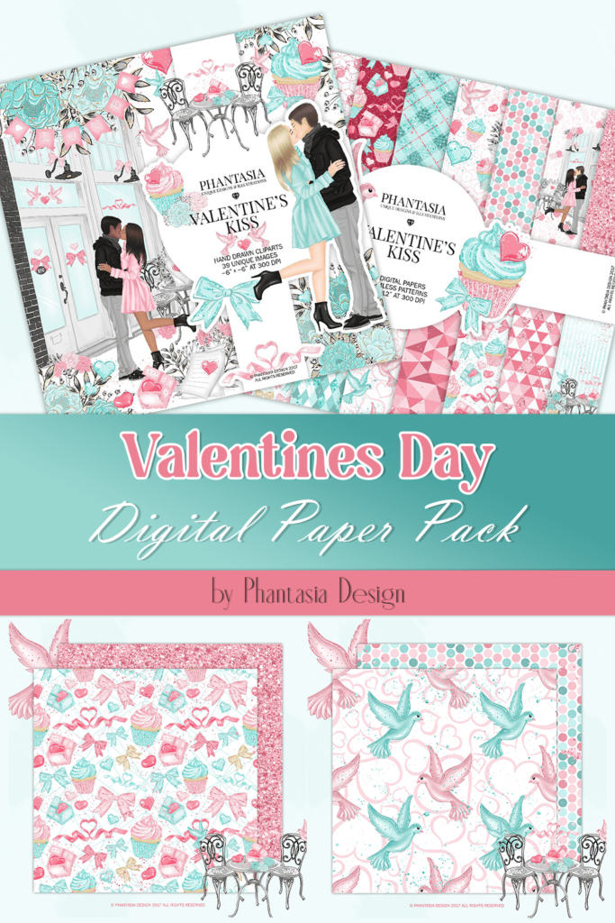 Valentines Day Digital Paper Pack – MasterBundles