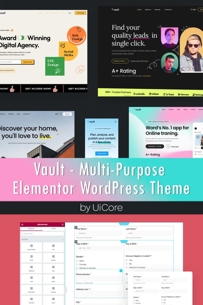 Vault - Multi-Purpose Elementor WordPress Theme – MasterBundles