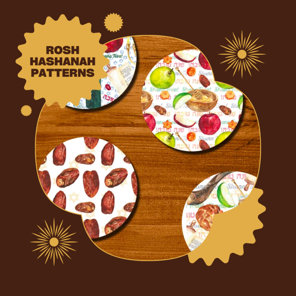 Watercolor Rosh Hashanah Patterns – MasterBundles