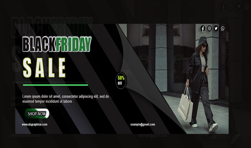 Black Friday Facebook Cover Design - MasterBundles