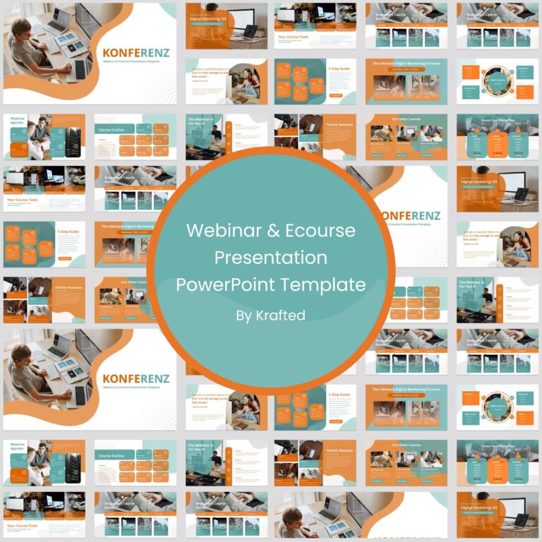 Webinar & Ecourse Presentation PowerPoint Template – MasterBundles
