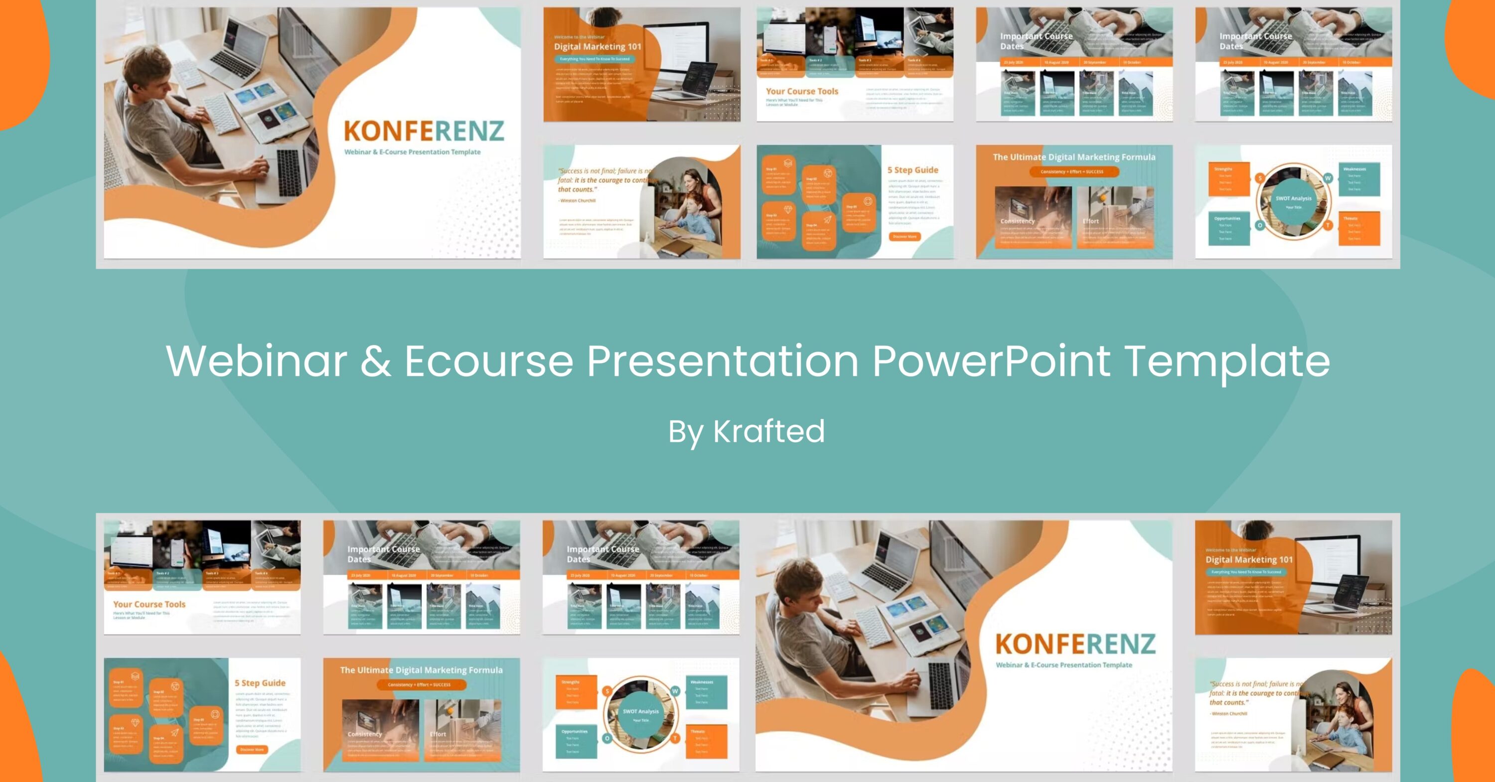 Webinar & Ecourse Presentation PowerPoint Template – MasterBundles